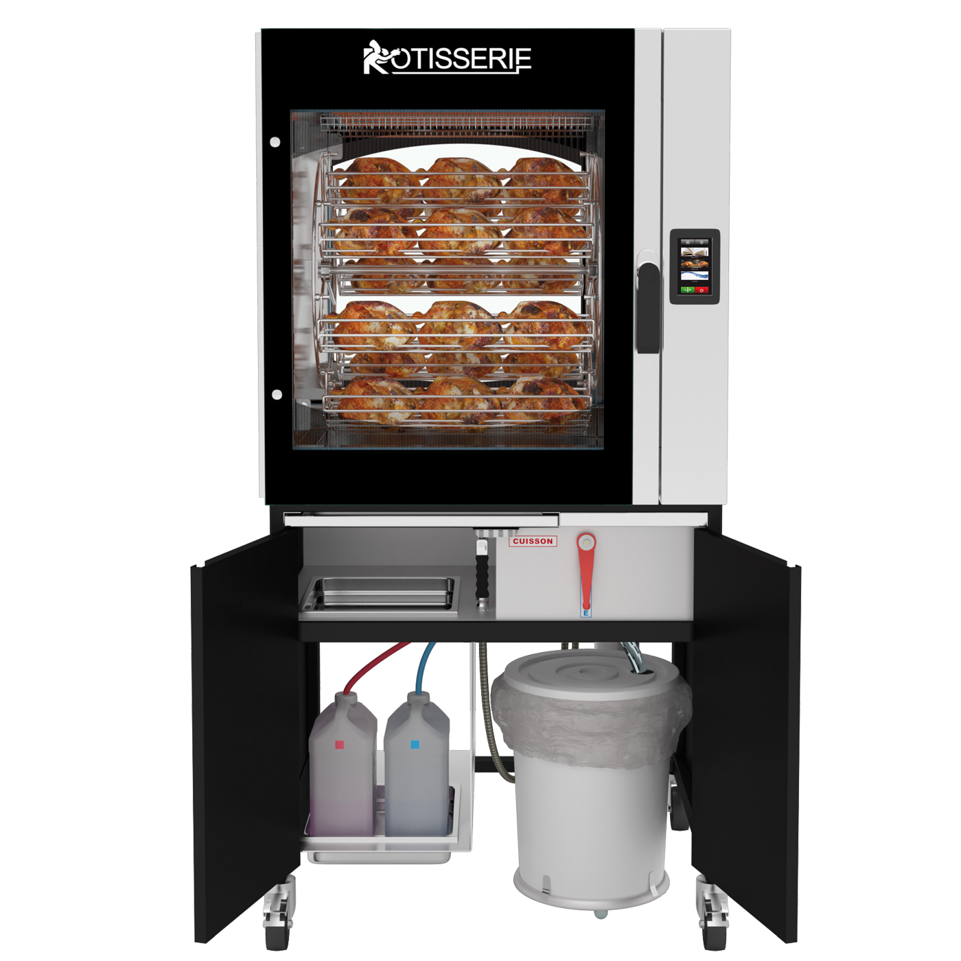 Master Clean - Rôtissoire à Balancelles à convection brassée auto-nettoyante